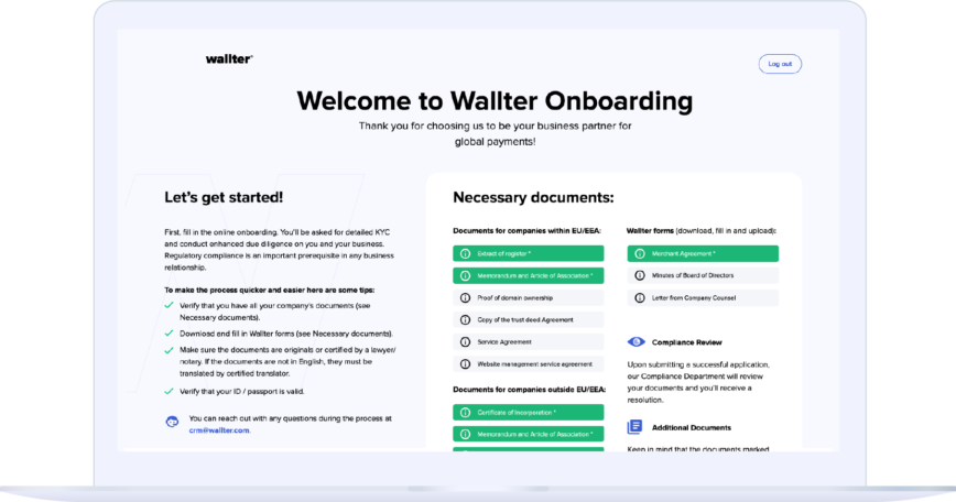 Say Hello to Our Enhanced Customer Onboarding Process - Wallter ...